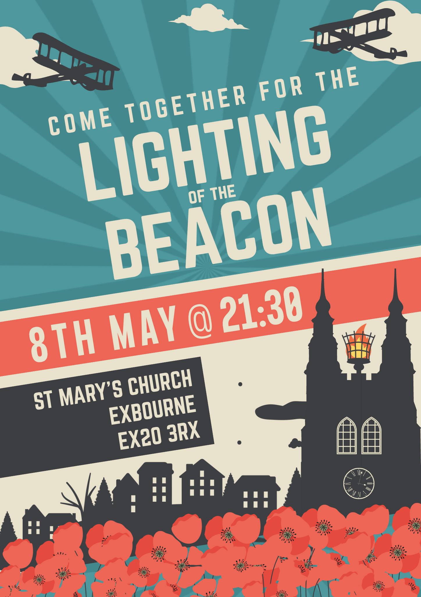VE Day - Lighting of the beacon - Blog Post - Exbourne Playing Field