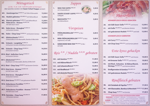 Speisekarte - Buffet & Grill Phönix Berlin