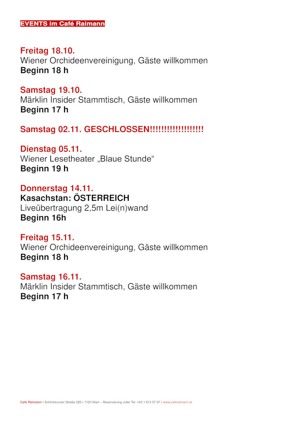 Cafe Raimann in Wien - Mit langer Tradition