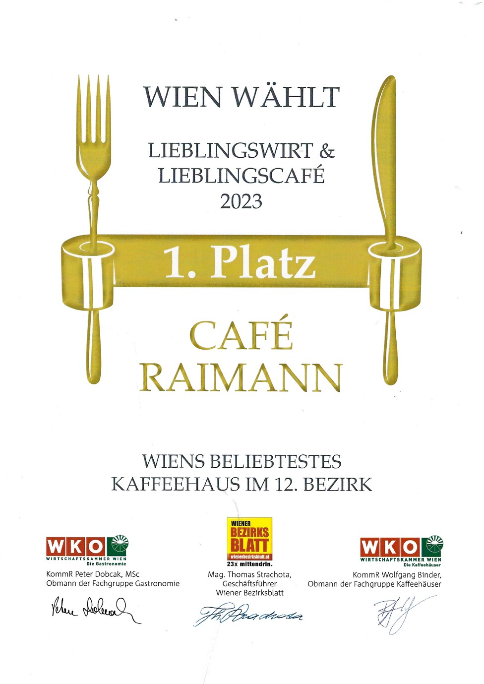 Cafe Raimann in Wien - Mit langer Tradition